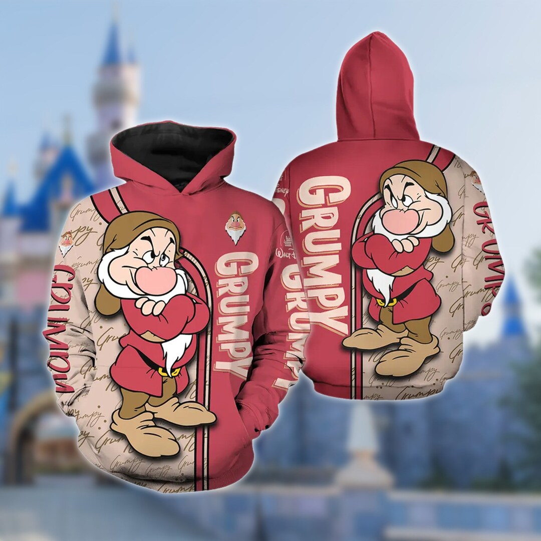 Personalized Grumpy Dwarf Hoodie, Snow White and the Seven Dwarfs 3D ...