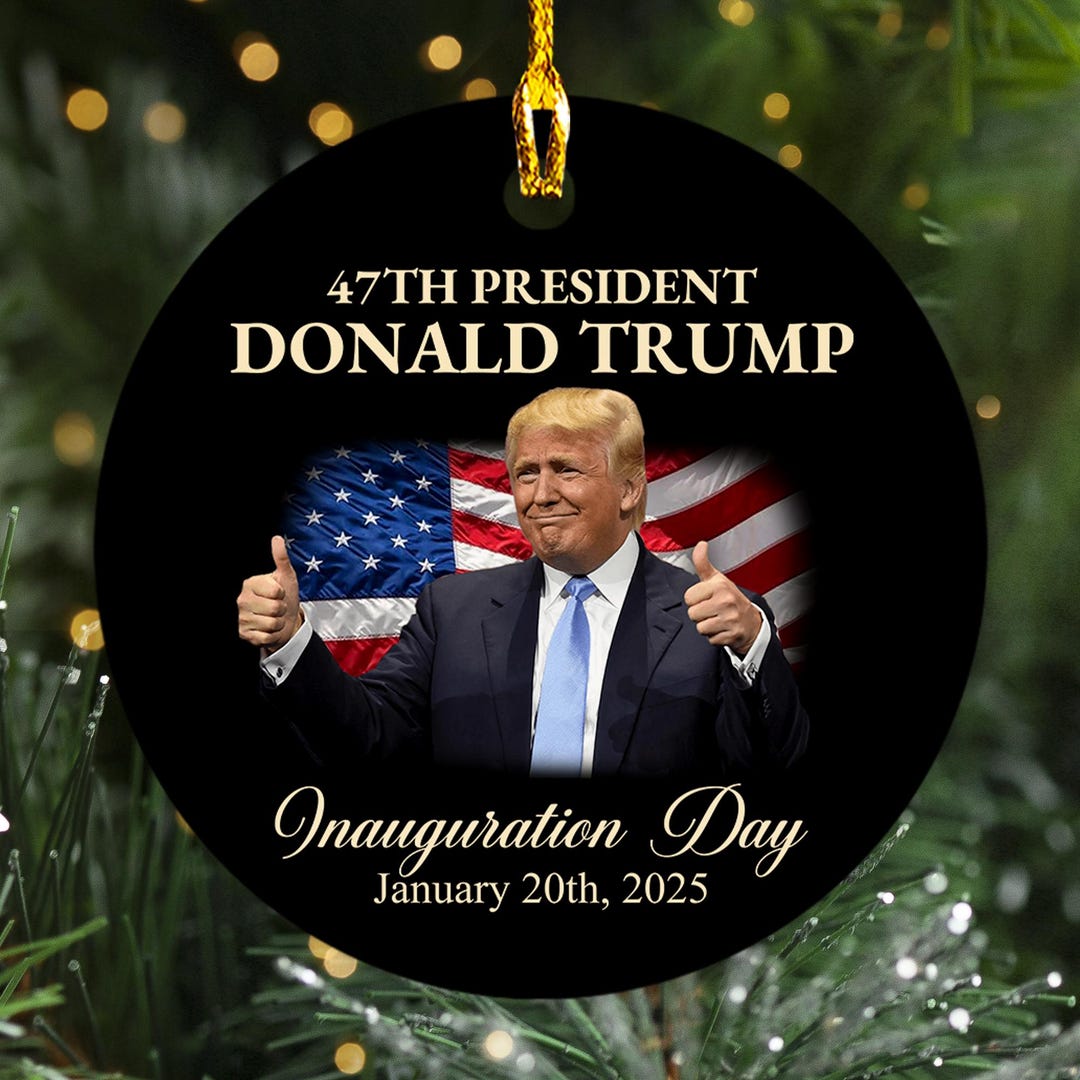 47th President Donald Trump Inauguration Day Ornament, Donald Trump 47 ...