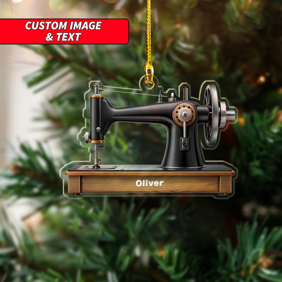 Personalized Sewing Machine Christmas Ornament, Custom Sewer Christmas ...