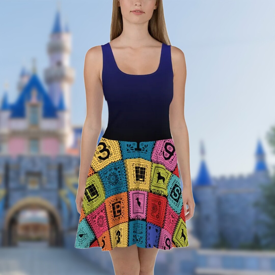 Poco Loco Papel Picado 3D Costume Cosplay Skater Dress , Poco Loco Dress, Hecto Miguel Mom ...