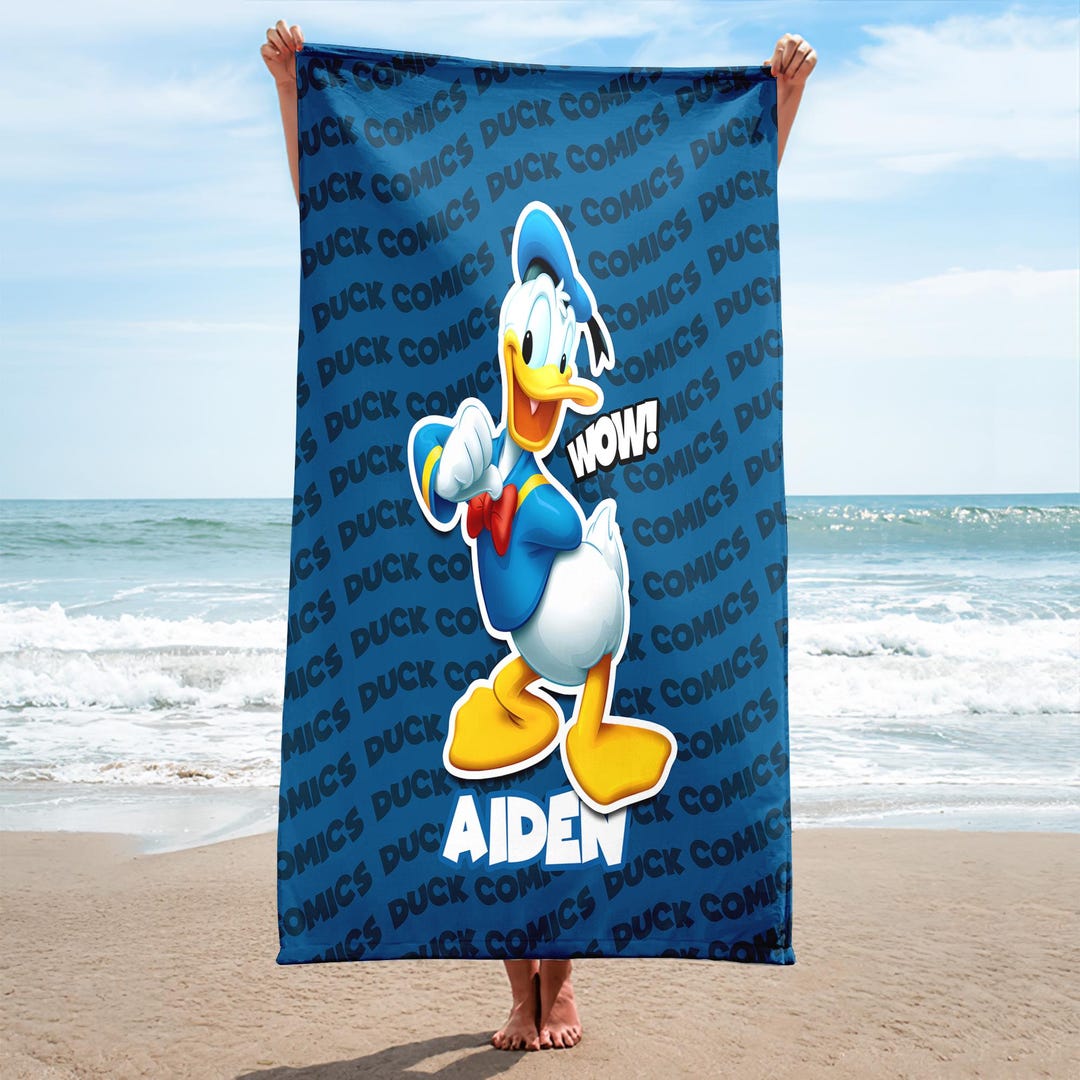 Personalized Disney Donald Duck Beach Towel, Donald Duck Mouse Towel ...