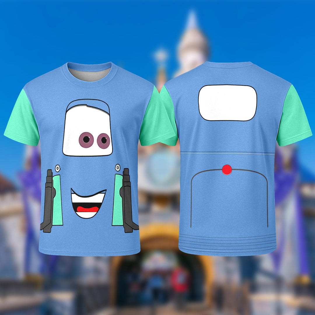 Guido Blue Cars 3D Adult T-shirt, Cars Movie Over Print Shirt, Guido ...