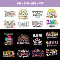 Bundle Spanish Teacher Svg Png, Maestra Svg, Profesora Svg, Spanish Svg ...