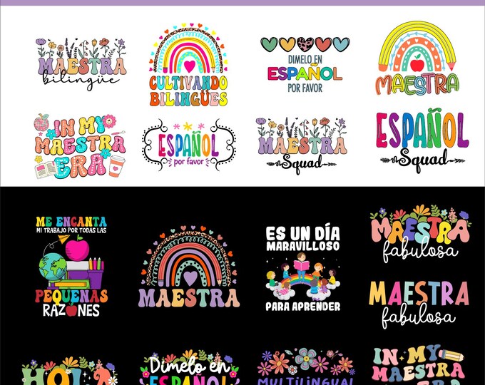 Bundle Spanish Teacher Svg Png, Maestra Svg, Profesora Svg, Spanish Svg ...