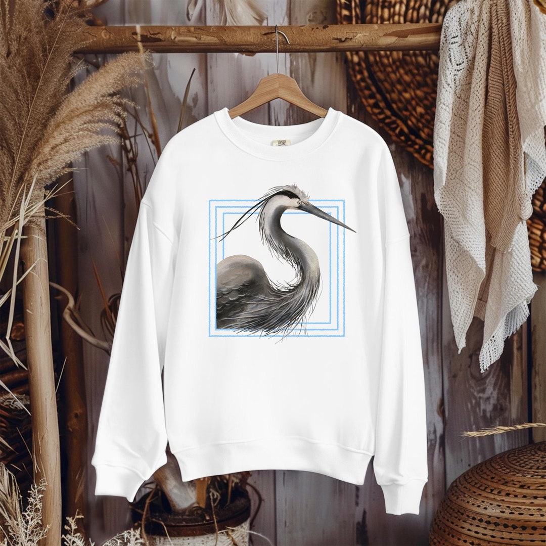 Great Blue Heron Sweatshirt, Birdwatcher Top, Unisex Jumper, Gift for ...