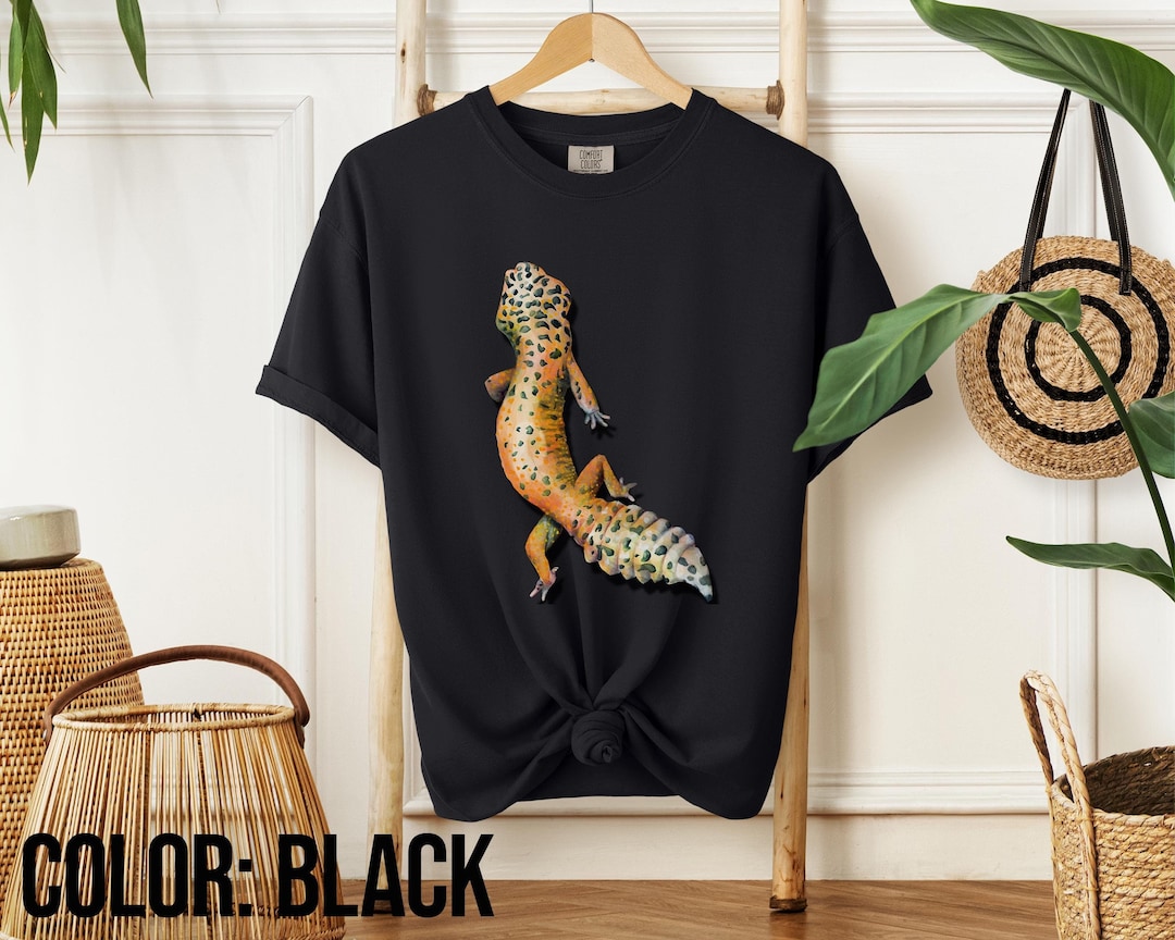 Leopard Gecko T-shirt, Pet Gecko Reptile Art Shirt, Reptile Lover Gift ...