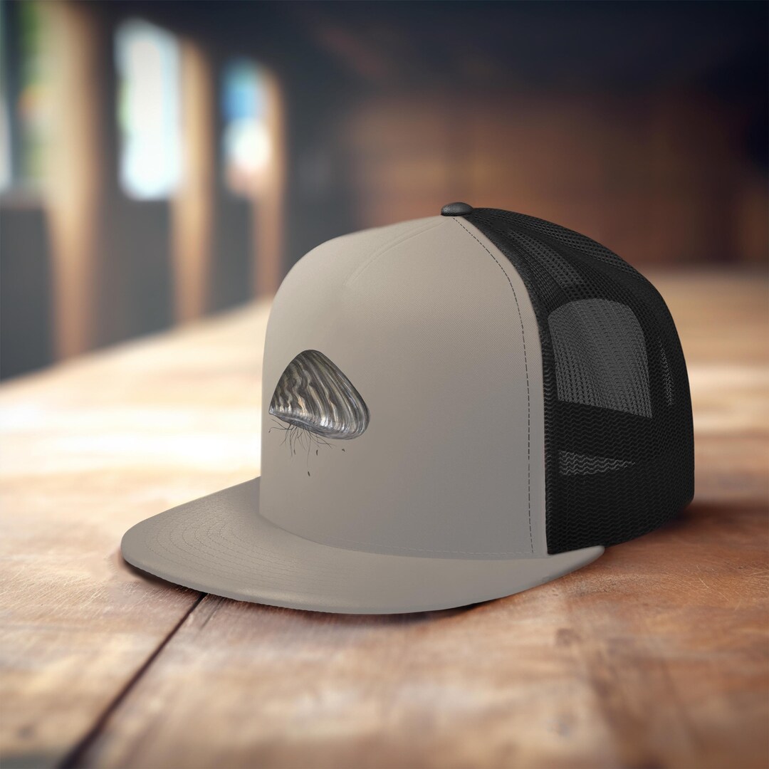 Embroidered Zebra Mussel Trucker Hat - Etsy