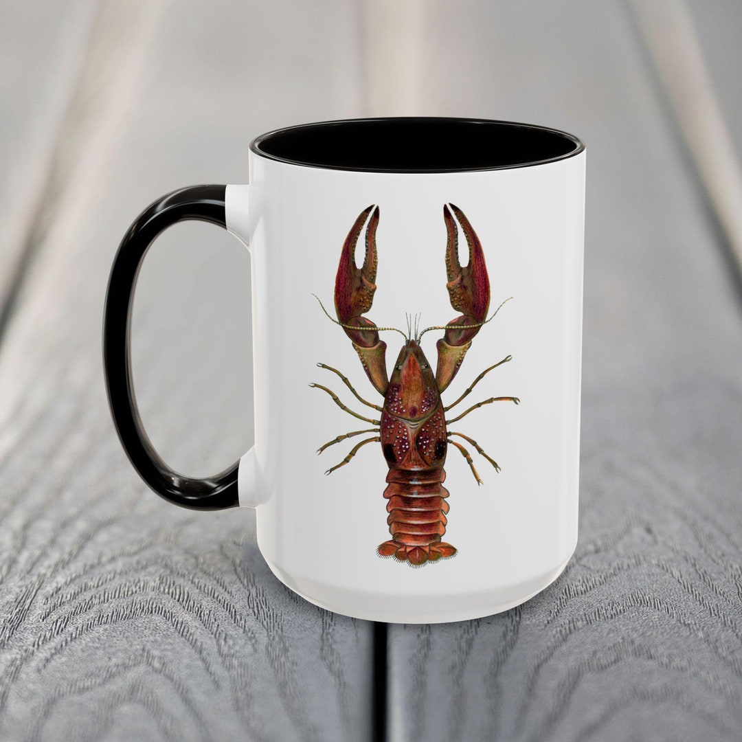 Red Crayfish Crawdad Art: Two-tone Ceramic Mug - Etsy