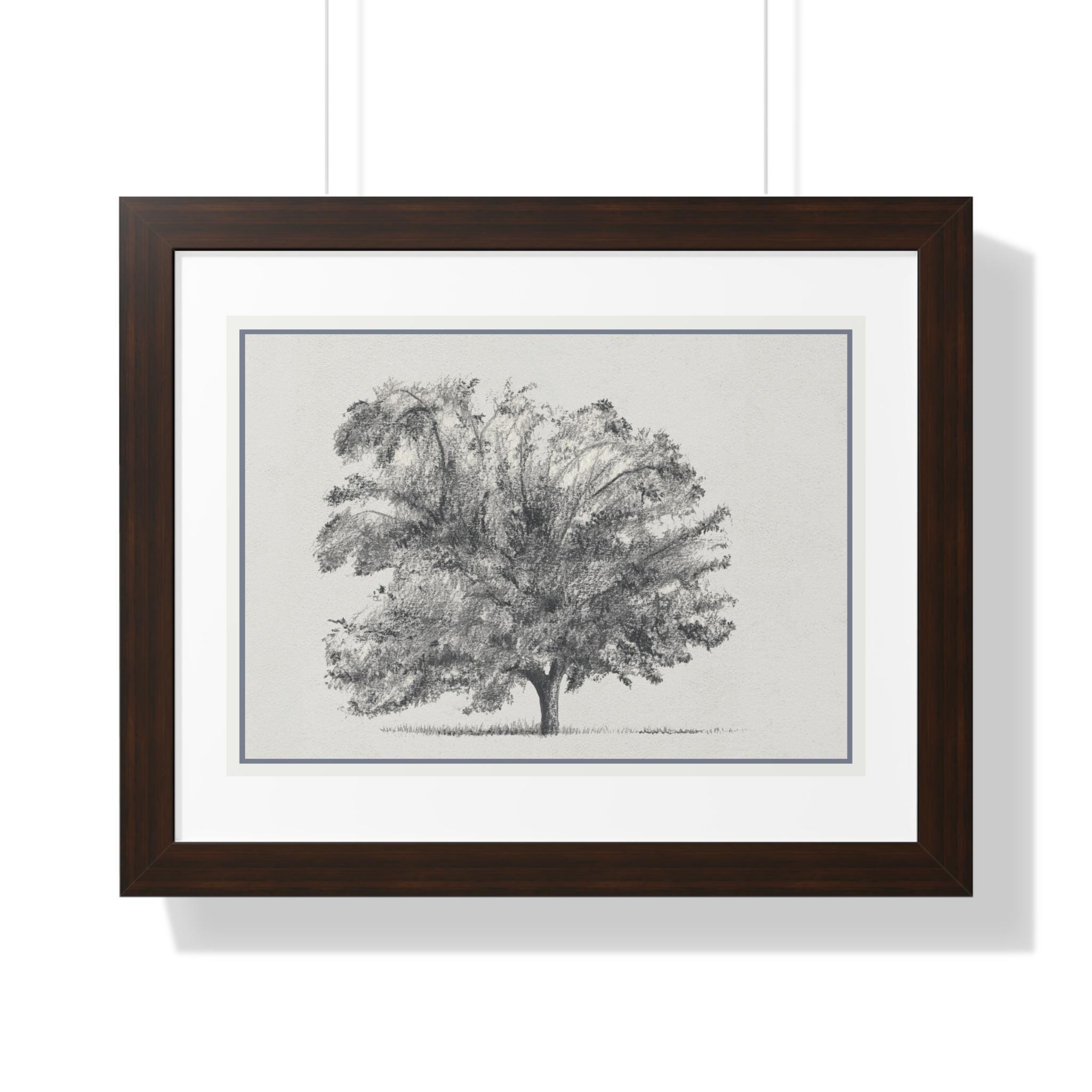Pecan Tree Framed Print, Botanical Art Poster Wall Decor, Botanical ...