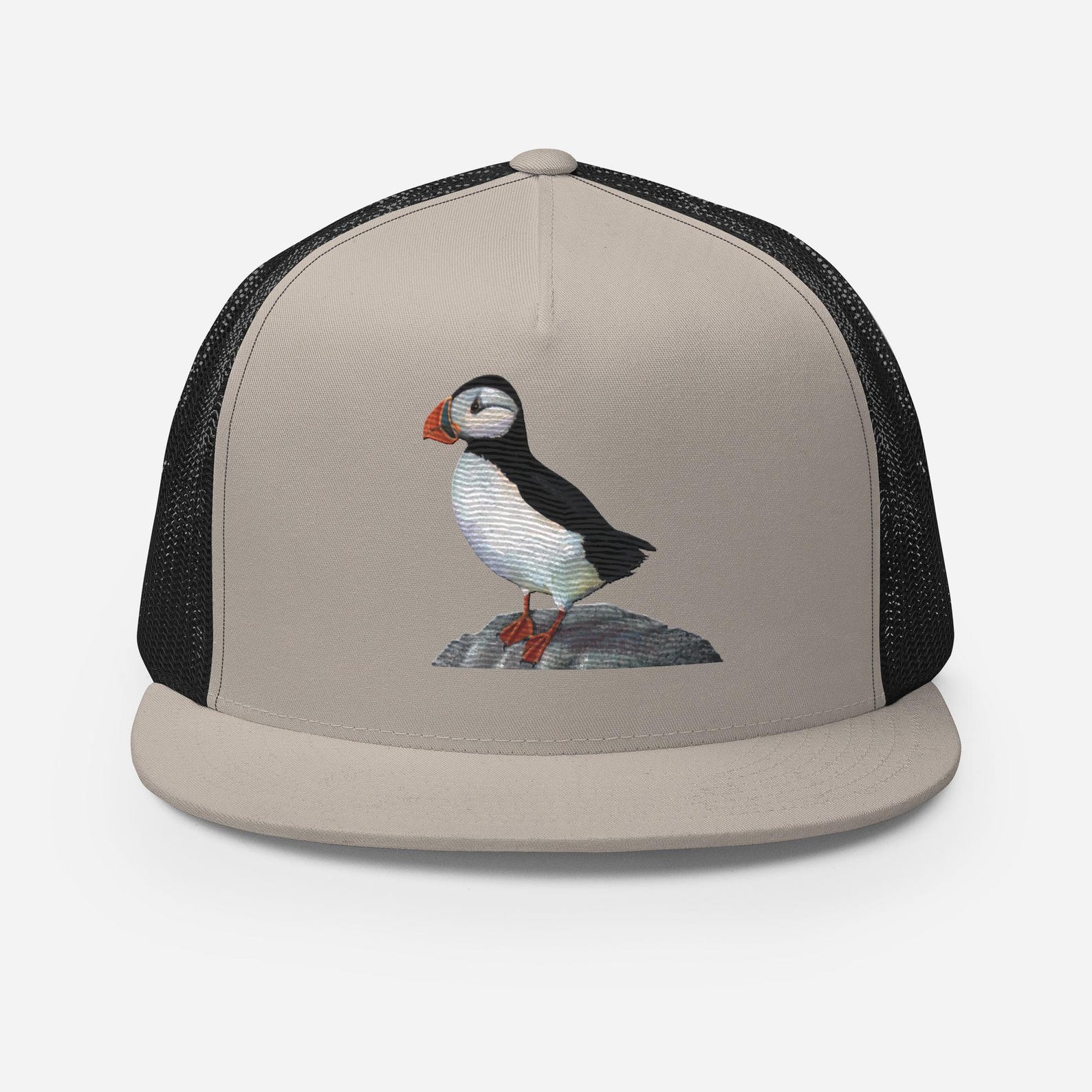 Embroidered Puffin Trucker Hat - Etsy