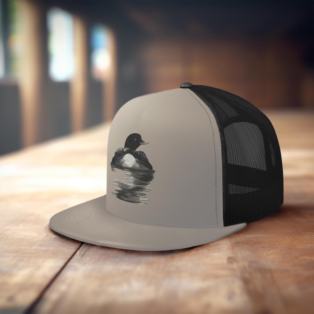 Embroidered Loon Trucker Hat - Etsy