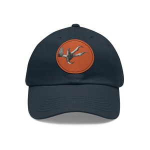 Bird of Prey Talon on Dad Hat With Leather Patch, Charcoal Sketch ...