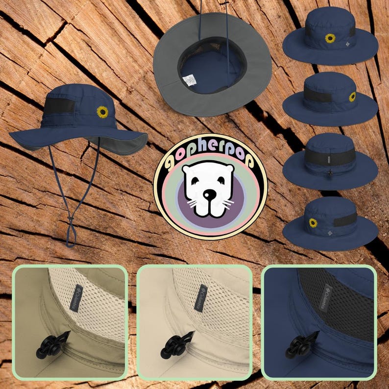 Columbia Booney Hat, Embroidered Trout Hat - Etsy
