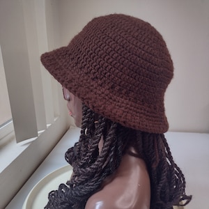 Chocolate Brown Tiger Bucket Hat / 30 Colors / Denim Blue 80s Unisex ...