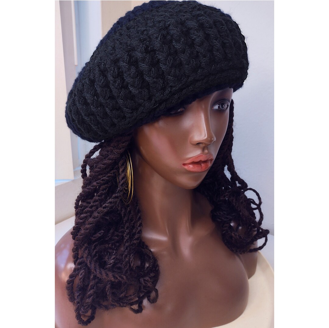 Crochet Ribbed Roll Beret / Unisex Men's Women's / M Medium to L Large ...