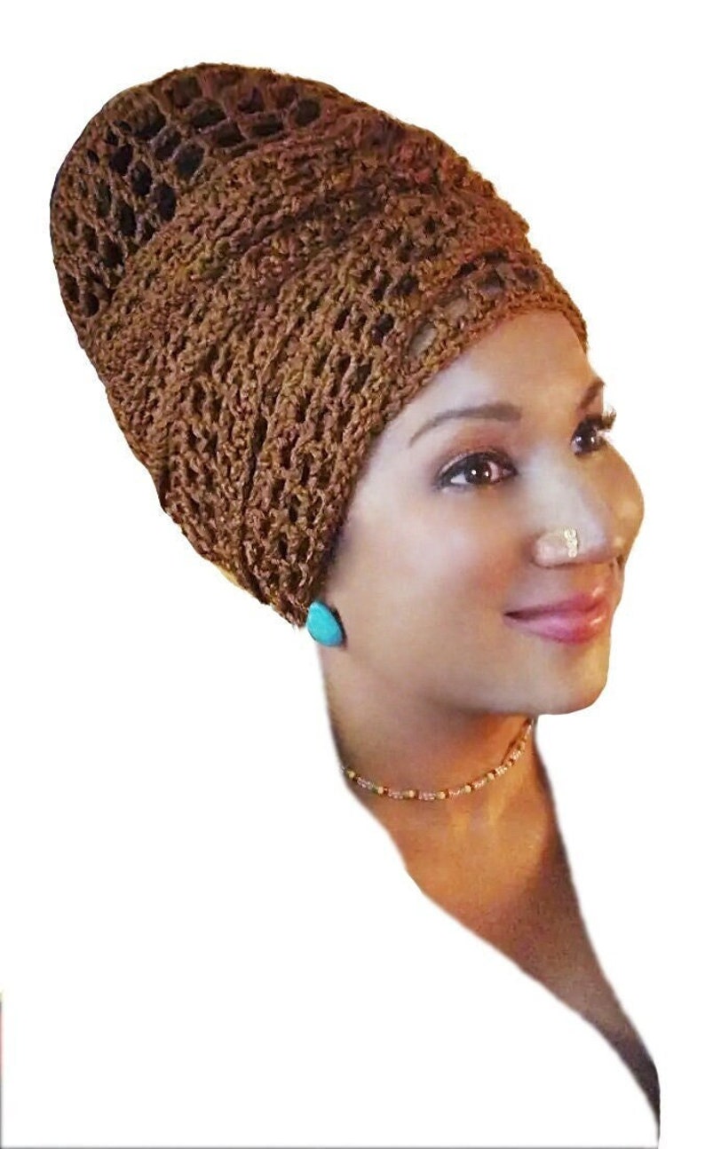 Cinnamon Brown Crochet Lace Mesh Head Wrap / Unisex Men's Women's ...