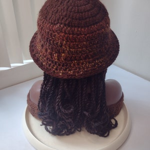 Chocolate Brown Tiger Bucket Hat / 30 Colors / Denim Blue 80s Unisex ...