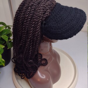 Light Mega Visor / 30 Colors / Tall Hat Dreads Hats for Long Locs Hats ...