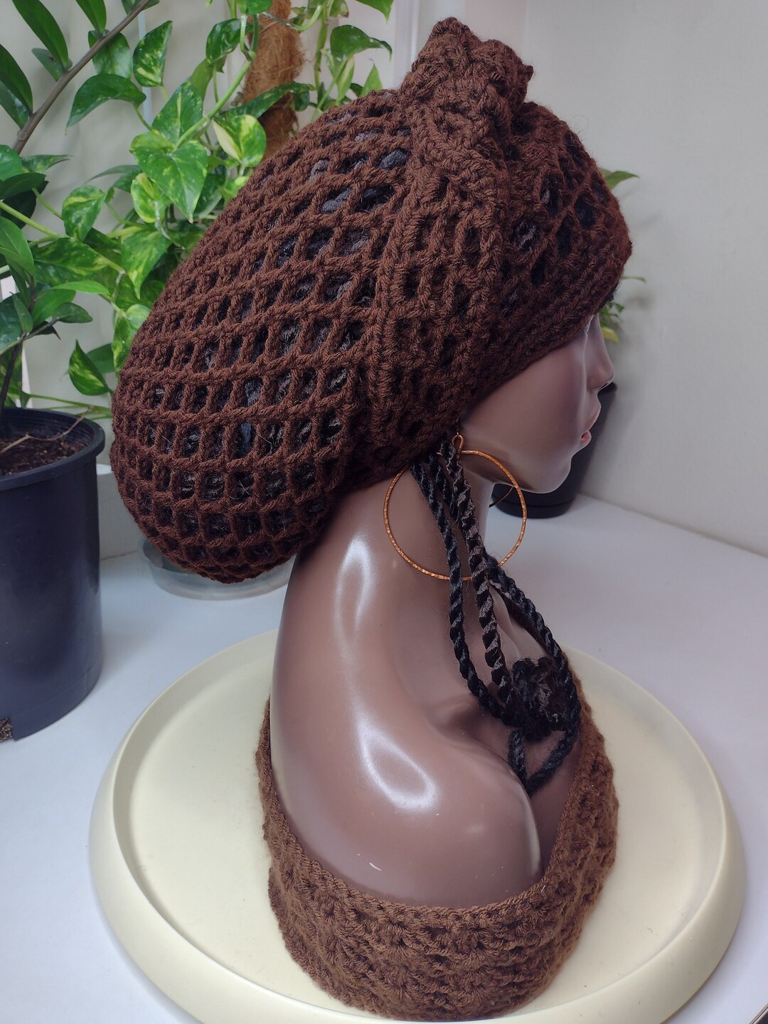 Dark Brown Its a Wrap Purple Summer Mesh Head Wrap Rasta Tams / 50 ...