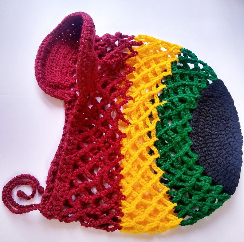 Red Yellow Green Extra Large XXL L Mesh Net Hat Rasta Tam Hats ...