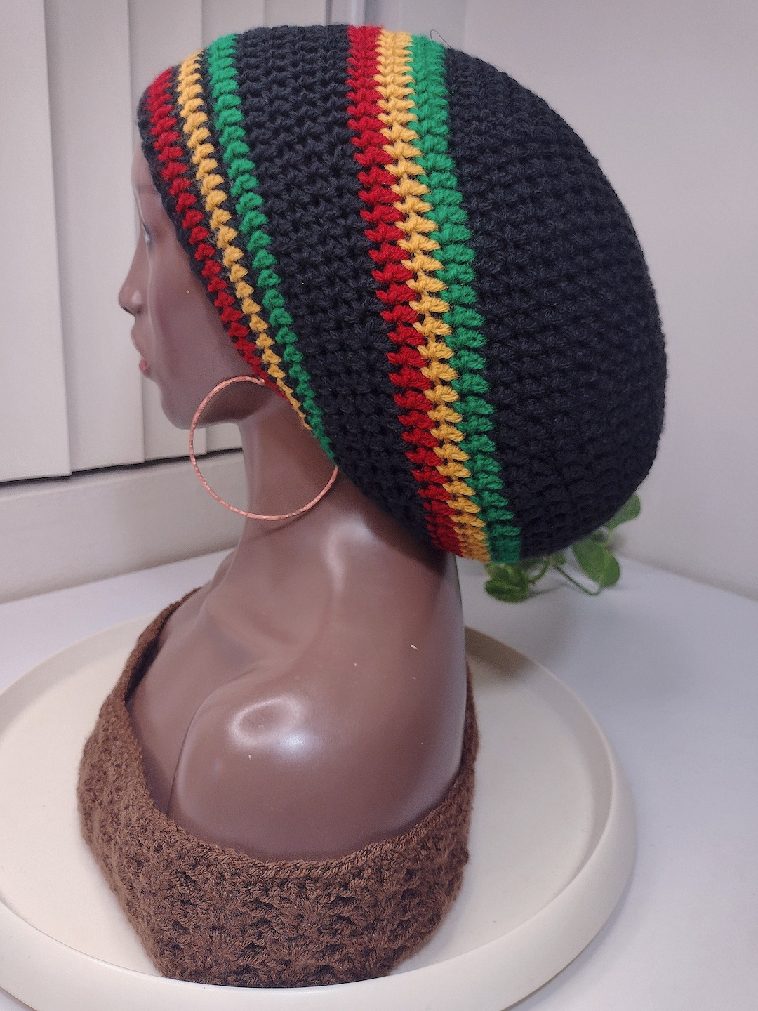 Dome Rasta Tam 2 / RYG / Slouchy Big Beanies Extra Large Tams Hats for ...