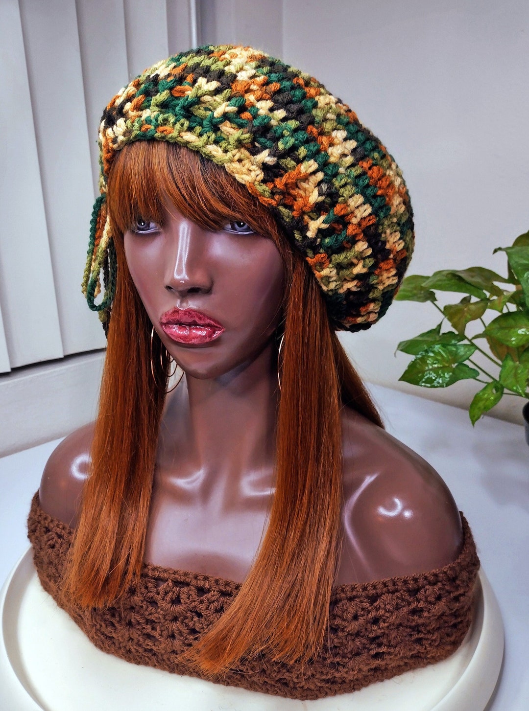 Crochet M Beret Tam / 30 + Colors / Medium / Ribbed Drawstring Edge ...