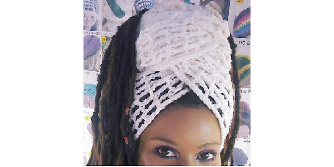 White Mesh Rasta Head Wraps / Large Hat Ankara Long Dreadlock Dreads ...