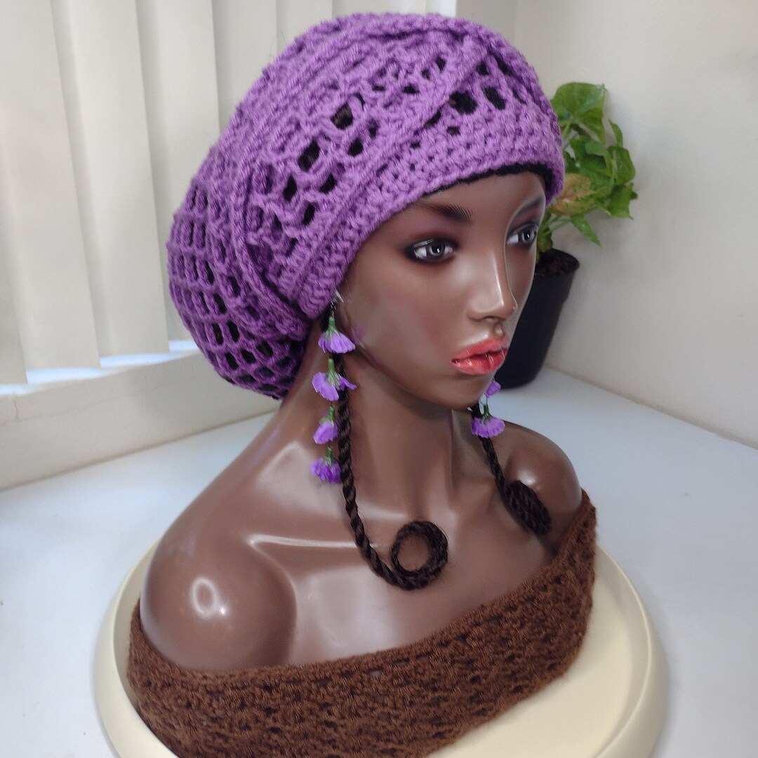 Its a Wrap Purple Summer Mesh Head Wrap Rasta Tams / 50+ Colors / Long ...