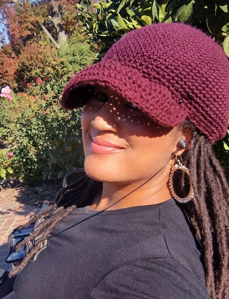 Crochet Baseball Hat: Large Brim, Dreadlocks Fit, Adjustable - Etsy