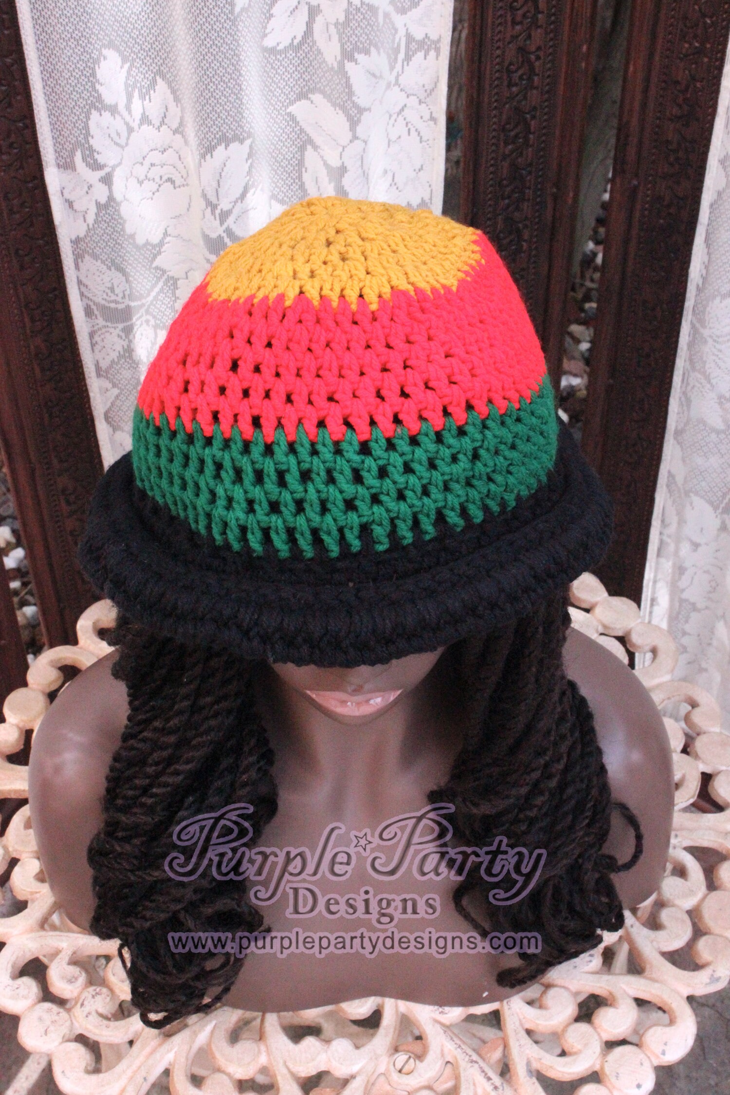 Roll Brim Rasta Bucket Hat Rolled Brim Hats for Locs | Etsy