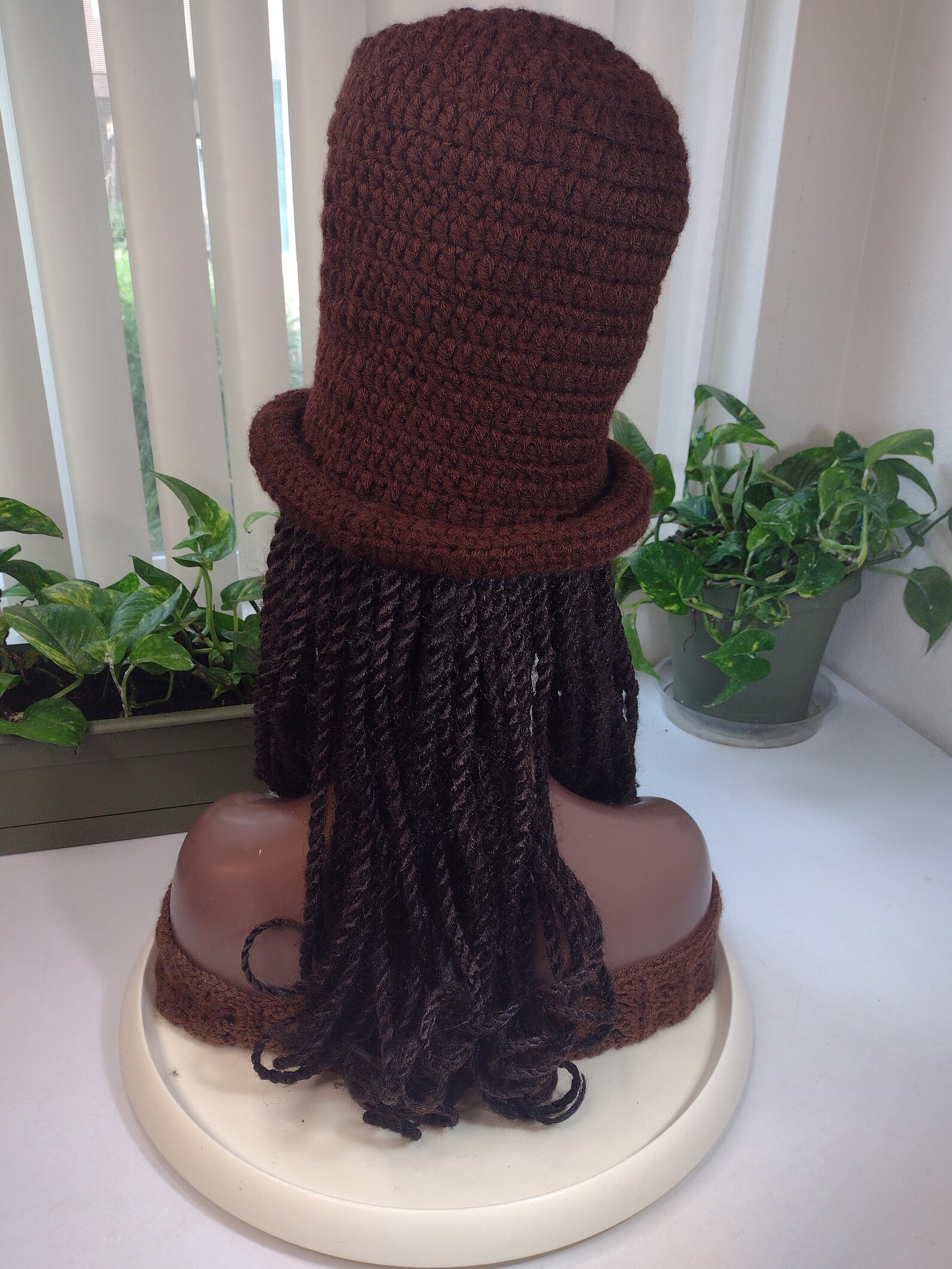 Crocheted Rasta Top Hat for Dreadlocks, Tall Brim, Custom Fit - Etsy