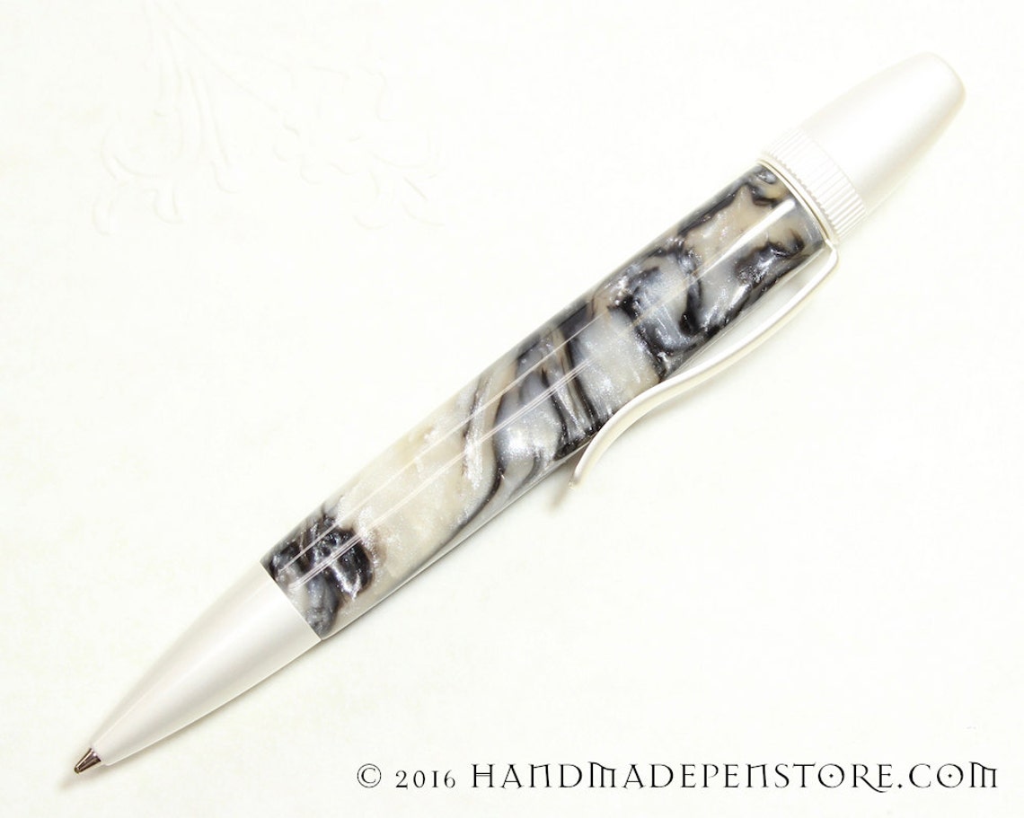 HANDMADE Polaris / Atlas Style Twist Ball-point Pen in STORM CLOUDS ...