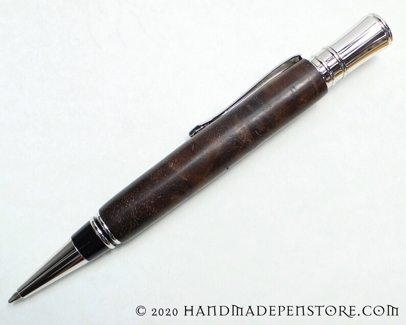 Handmade PARKER STYLE Pen: WALNUT Wood With Rhodium - Etsy
