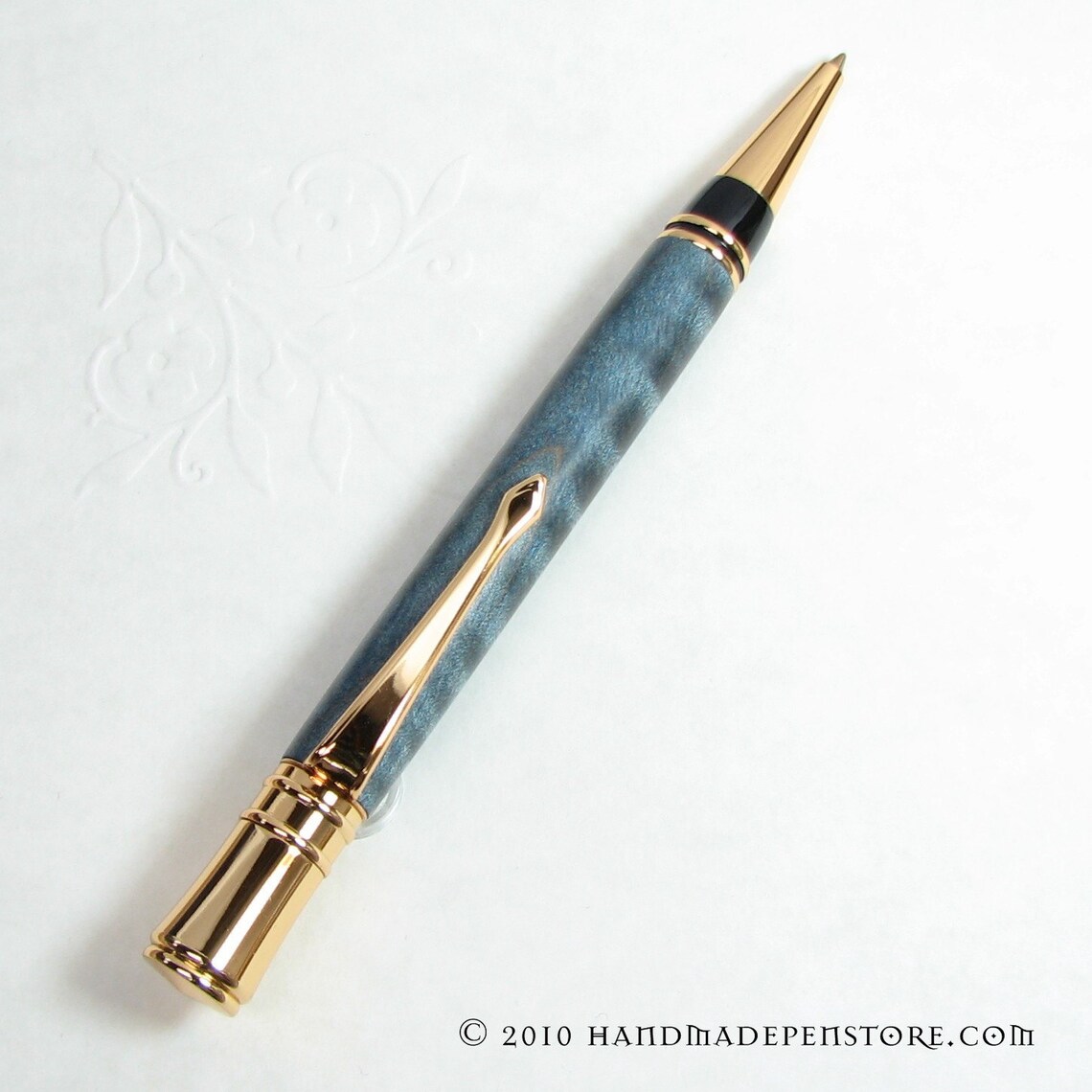 BLUE CURLY MAPLE Wood Pen in the Parker Duofold Style - Etsy