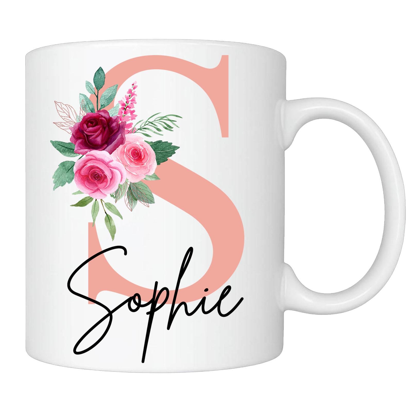 Personalised Name Mug Gift for Him Gift for Her Initial Name Mug Work ...