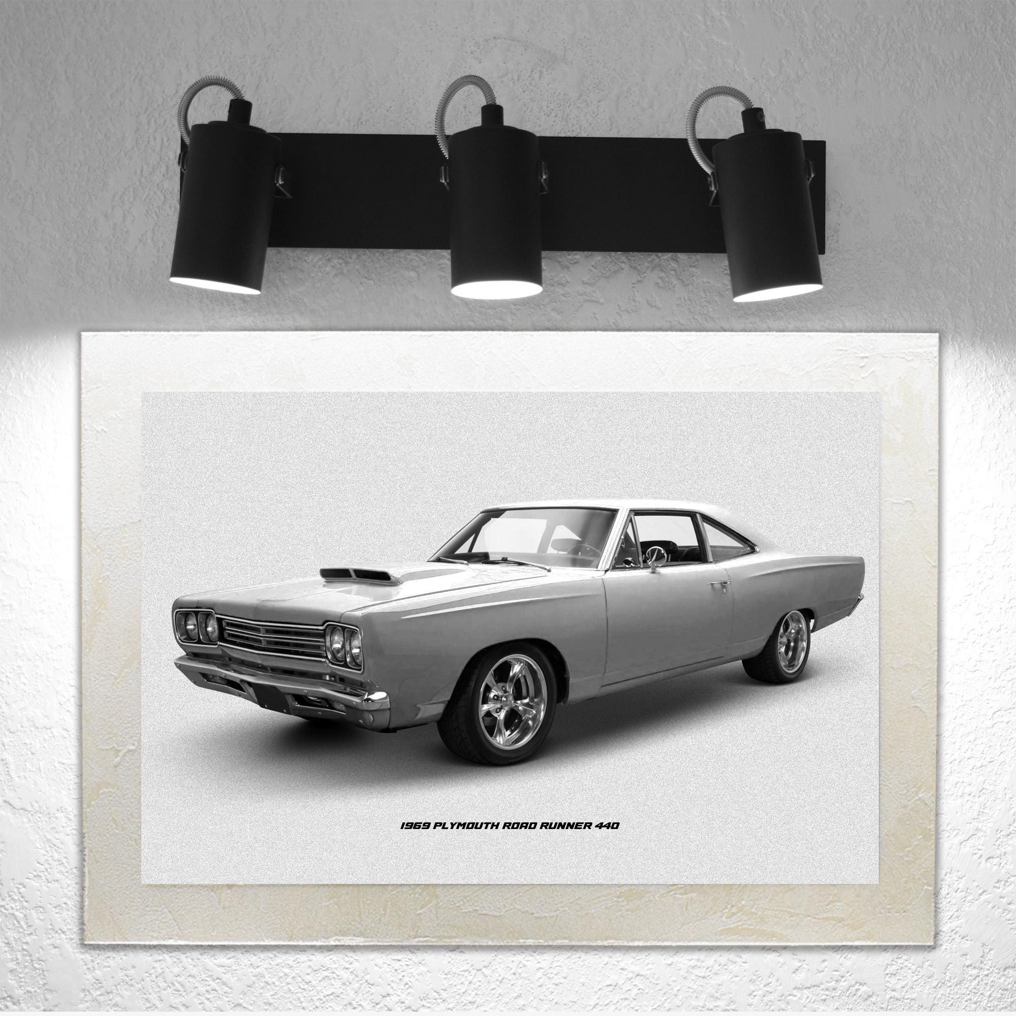 1969 Plymouth Road Runner 440 Print on Metal With Wood Frame (10x14 ...