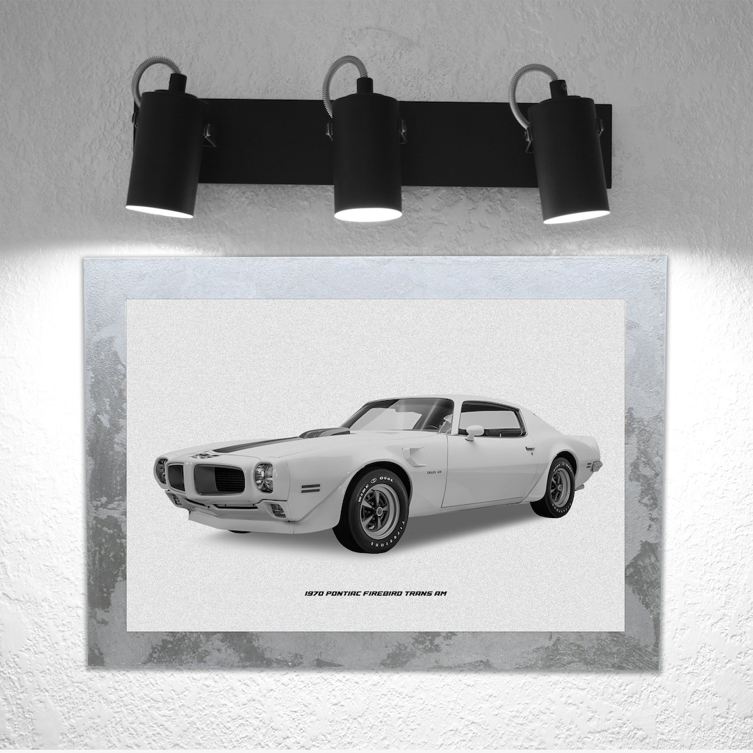 1970 Pontiac Firebird Trans Am Print on Metal With Wood Frame (10x14 ...