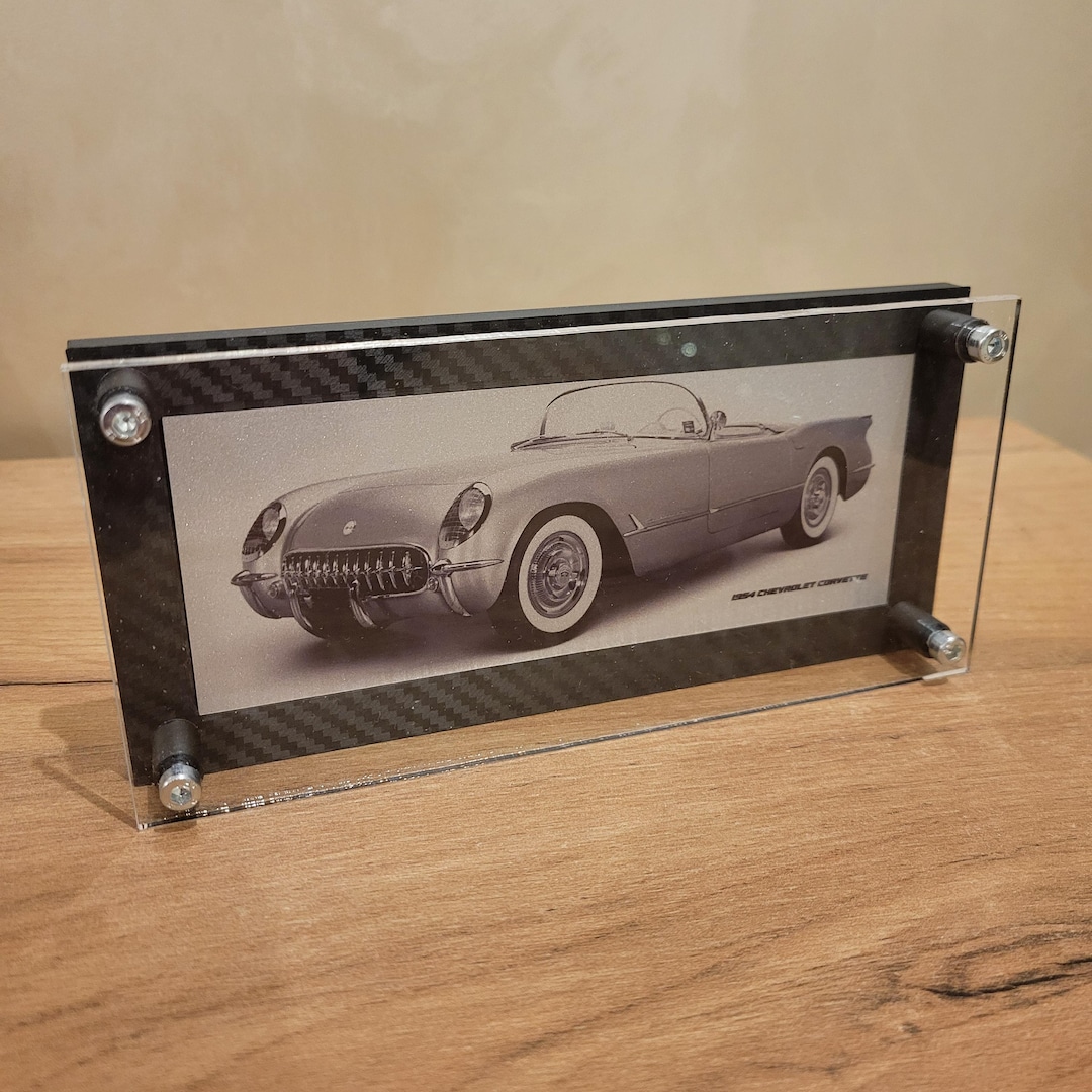 1954 Chevrolet Corvette Handmade Desk Acrylic Metal Print Display - Etsy