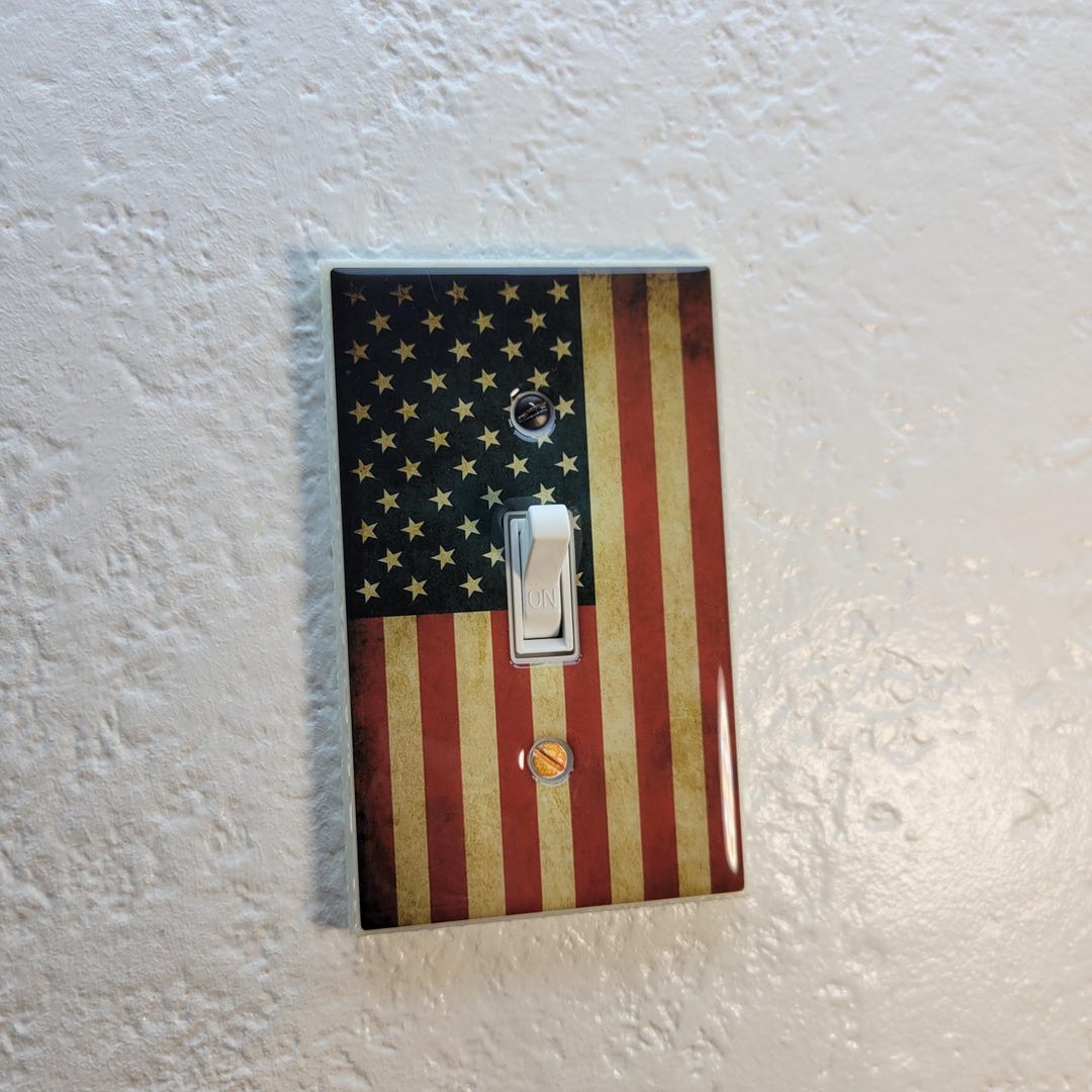 American Flag GRUNGE Switch Plate 3D Cover | Custom Decorative Switch ...