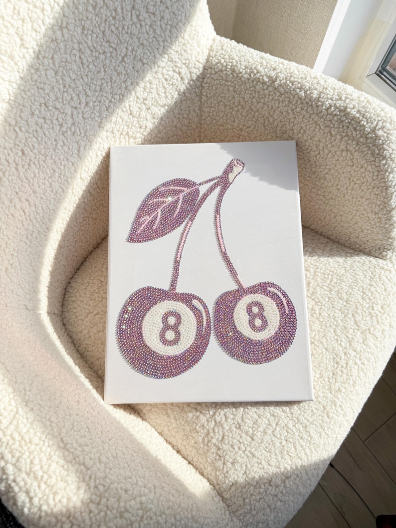 DIY Diamond Painting Kit - 8 Ball Cherry Rhinestone Canvas 30x40 Cm - Etsy