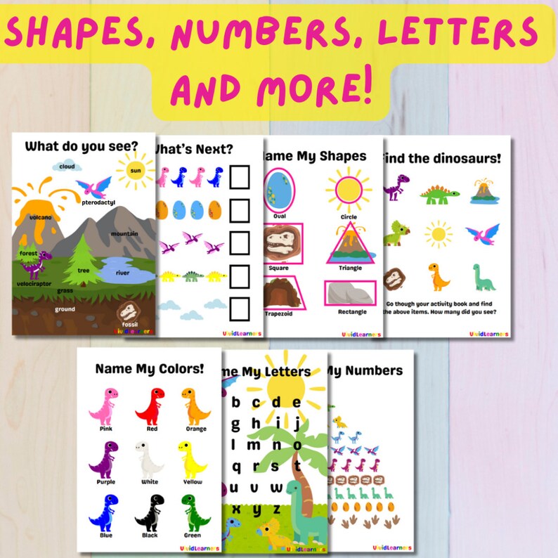 My First Morning Menu Dinosaur Theme Activity Book for Gifted Toddlers ...