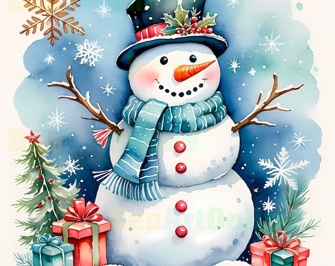 15 Snowman Clipart, Vintage Snowman Clipart, Christmas Clipart ...
