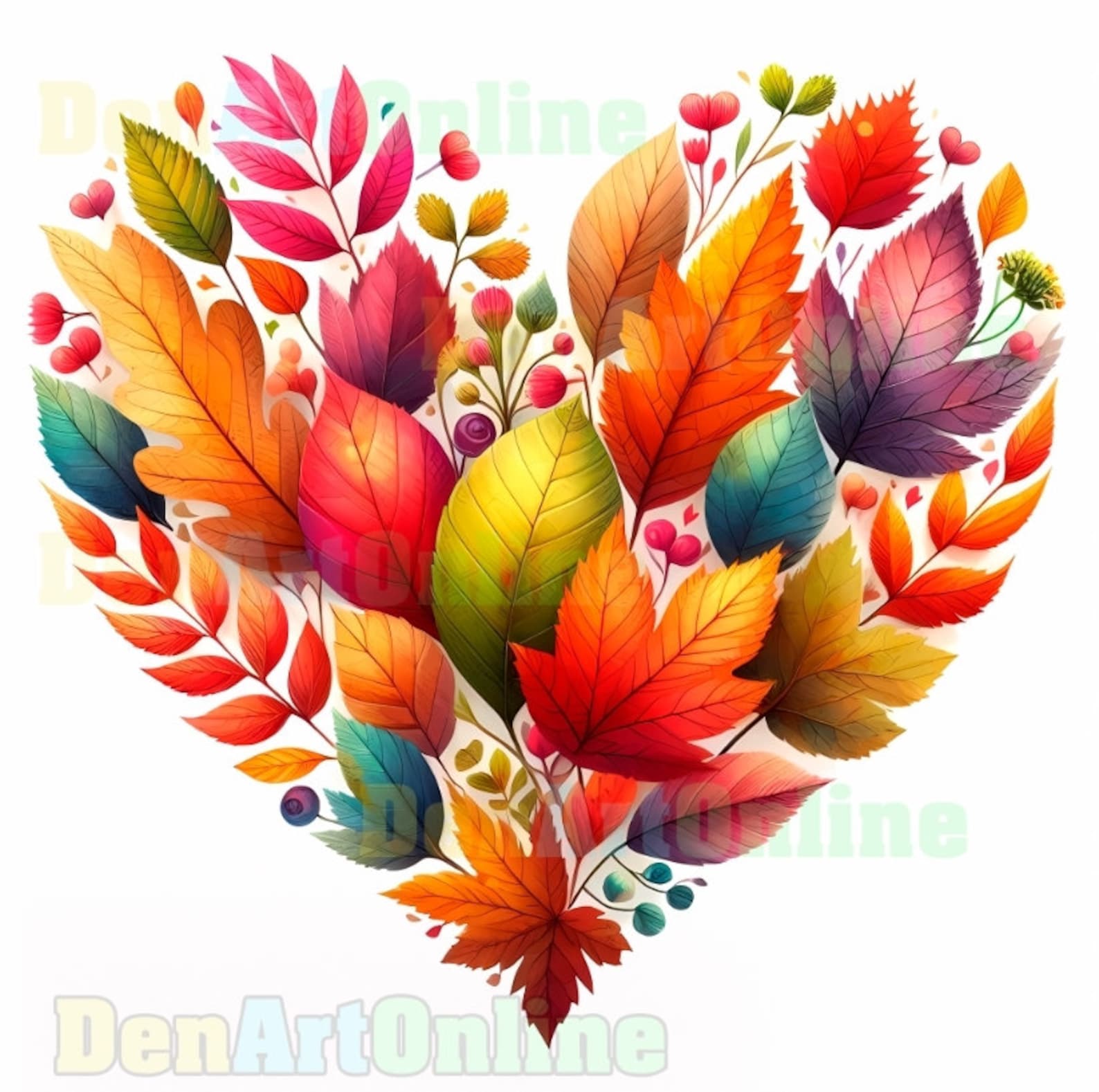 21 Autumn Leaves Heart Clipart, Fall Leaves Heart, High Quality Jpegs, Fall Leaves Clipart ...