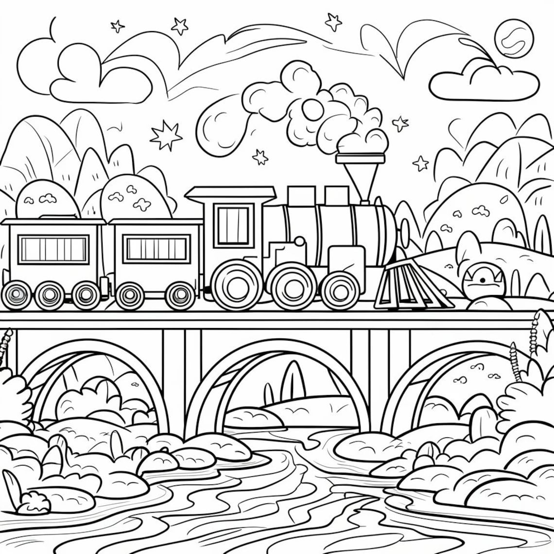 35 Train Coloring Pages for Kids | Printable Train Coloring Sheets for ...