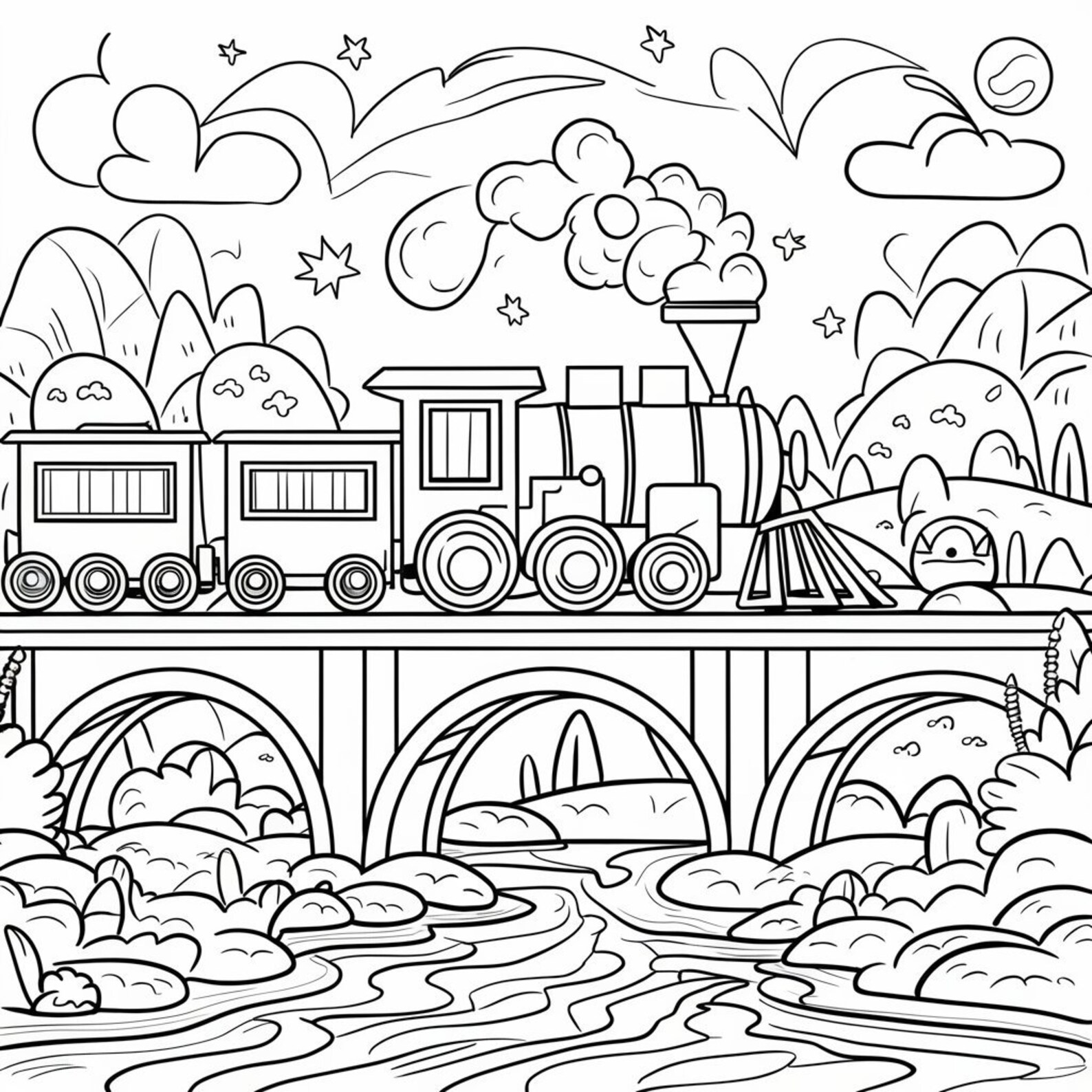 35 Train Coloring Pages for Kids | Printable Train Coloring Sheets for ...