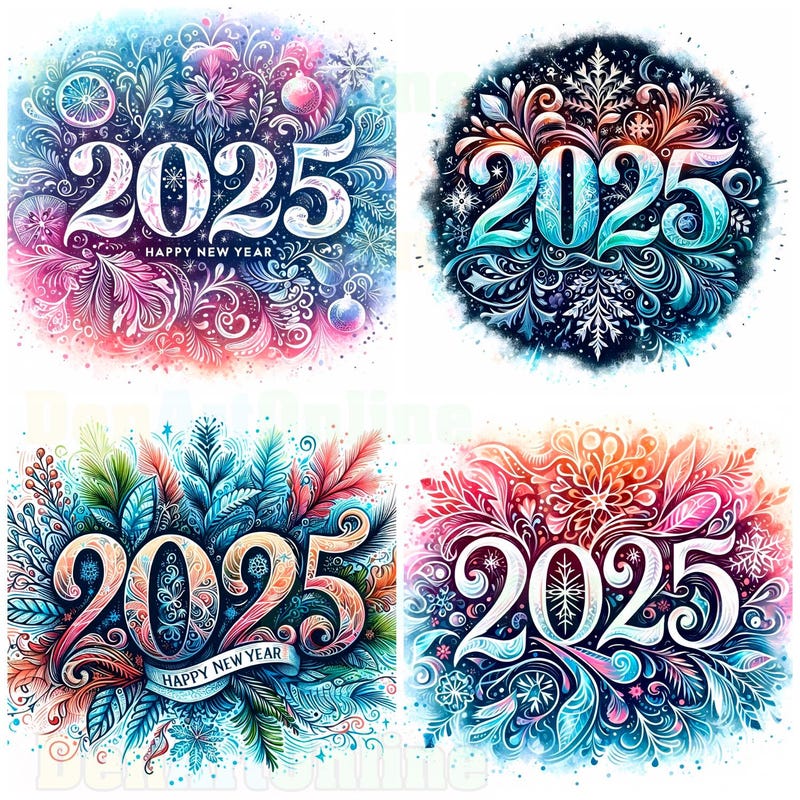 New Year Clip Art - Etsy