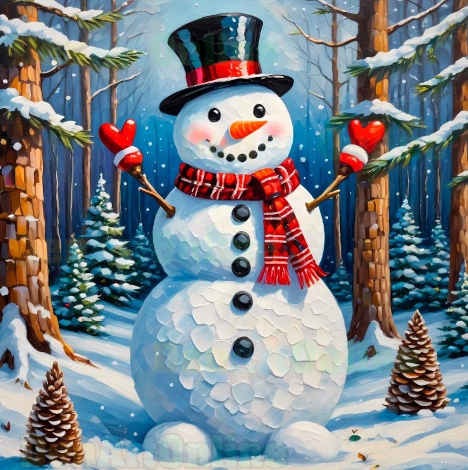 Vintage Snowman Clipart Bundle 10 High Quality Watercolor JPG ...