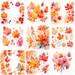 12 Fall Leaf Clipart Bundle, Autumn Leaf Watercolor Clipart, Jpgs ...