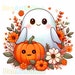 22 Watercolor Cute Ghost Clipart, Halloween Clipart JPG Bundle, Fall ...