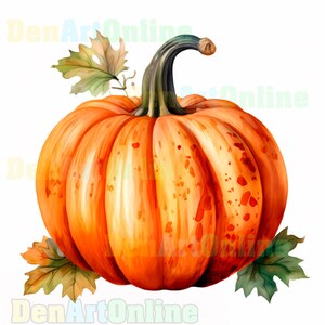 Watercolor Pumpkin Clipart Bundle: Fall Halloween Graphics (digital ...